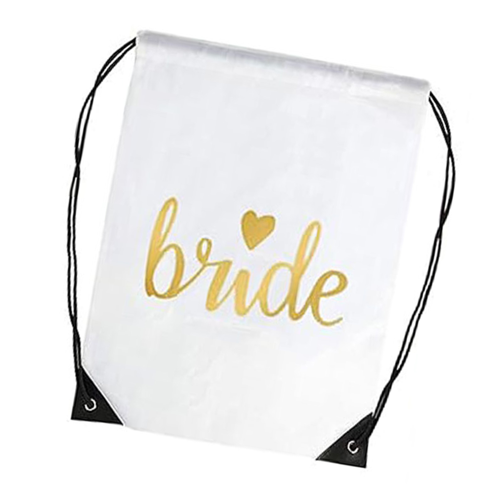 RUISINERY Elegant Drawstring Bag With Letter Print For Bride Wedding ...