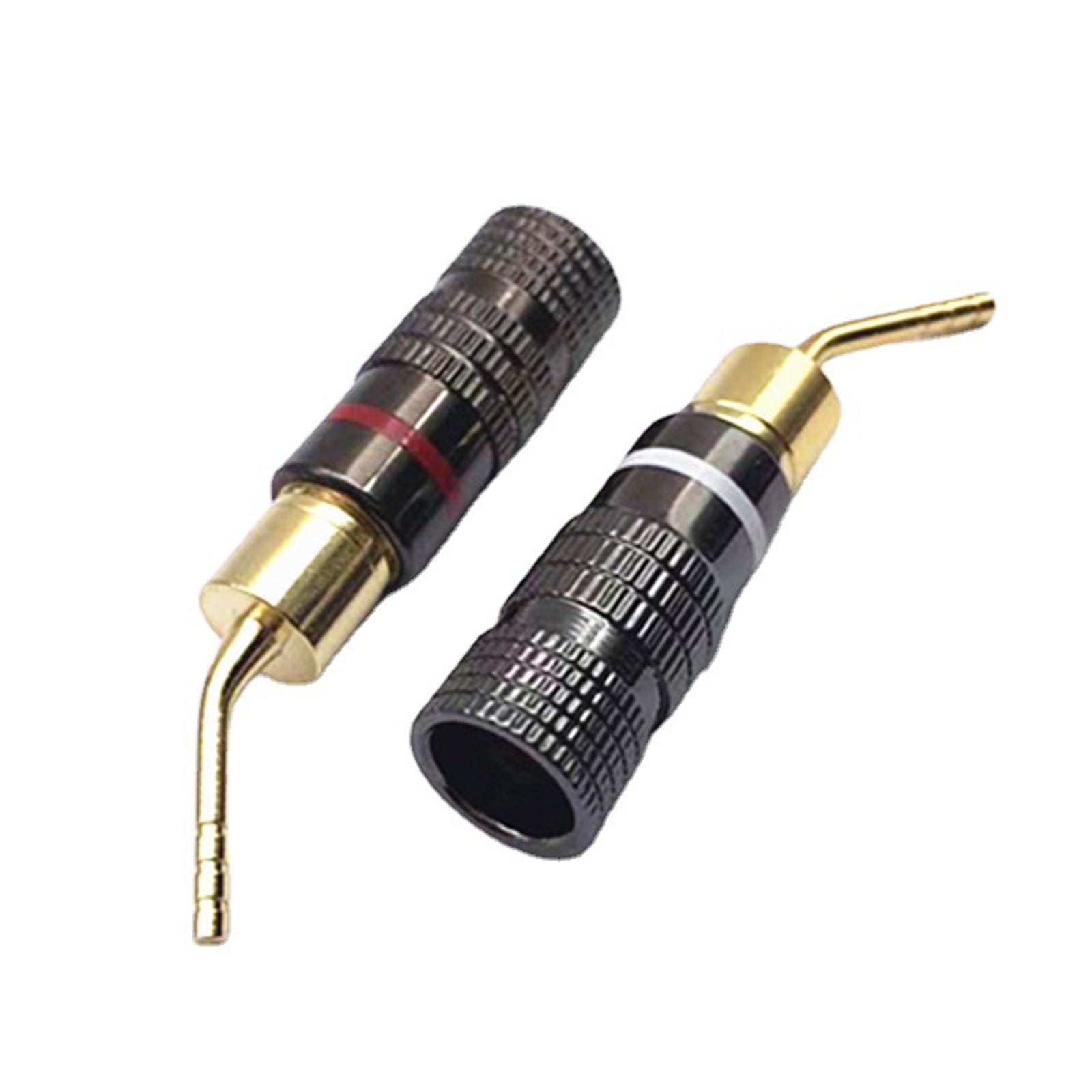 RUISINERY Gold Plated 2mm Banana Plug Screw Type Sound Speakers Pin ...