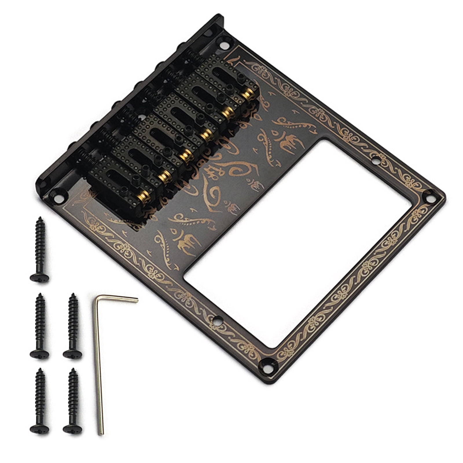 RUISINERY Guitar Bridge 6 Strings Electric Guitar Bridge Screws Set L ...