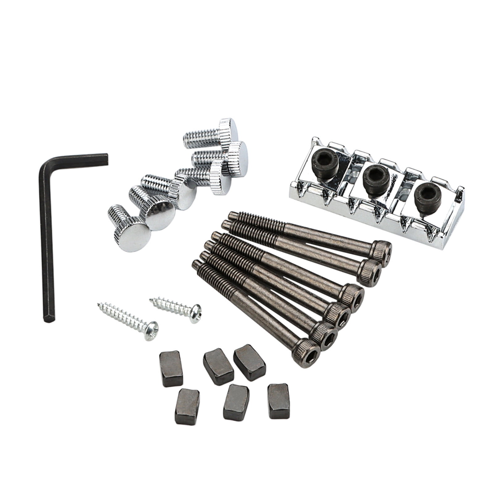 RUISINERY Guitar Locking Nut Replacement Set, 6 Strings Electric Guitar ...