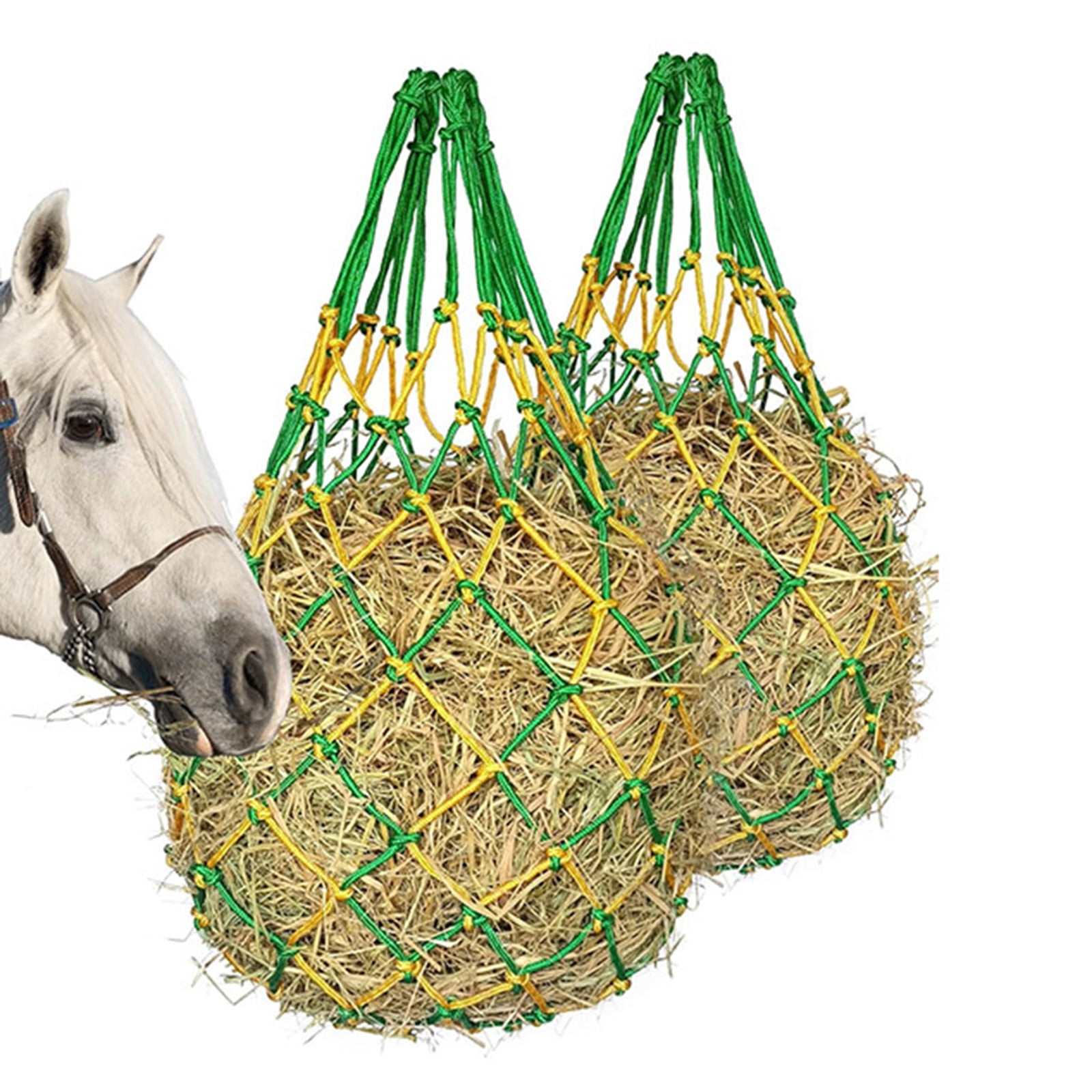 RUISINERY Hay Storage Bag Horse Sheep Stables Slow Feeding Hay Bag Pet ...