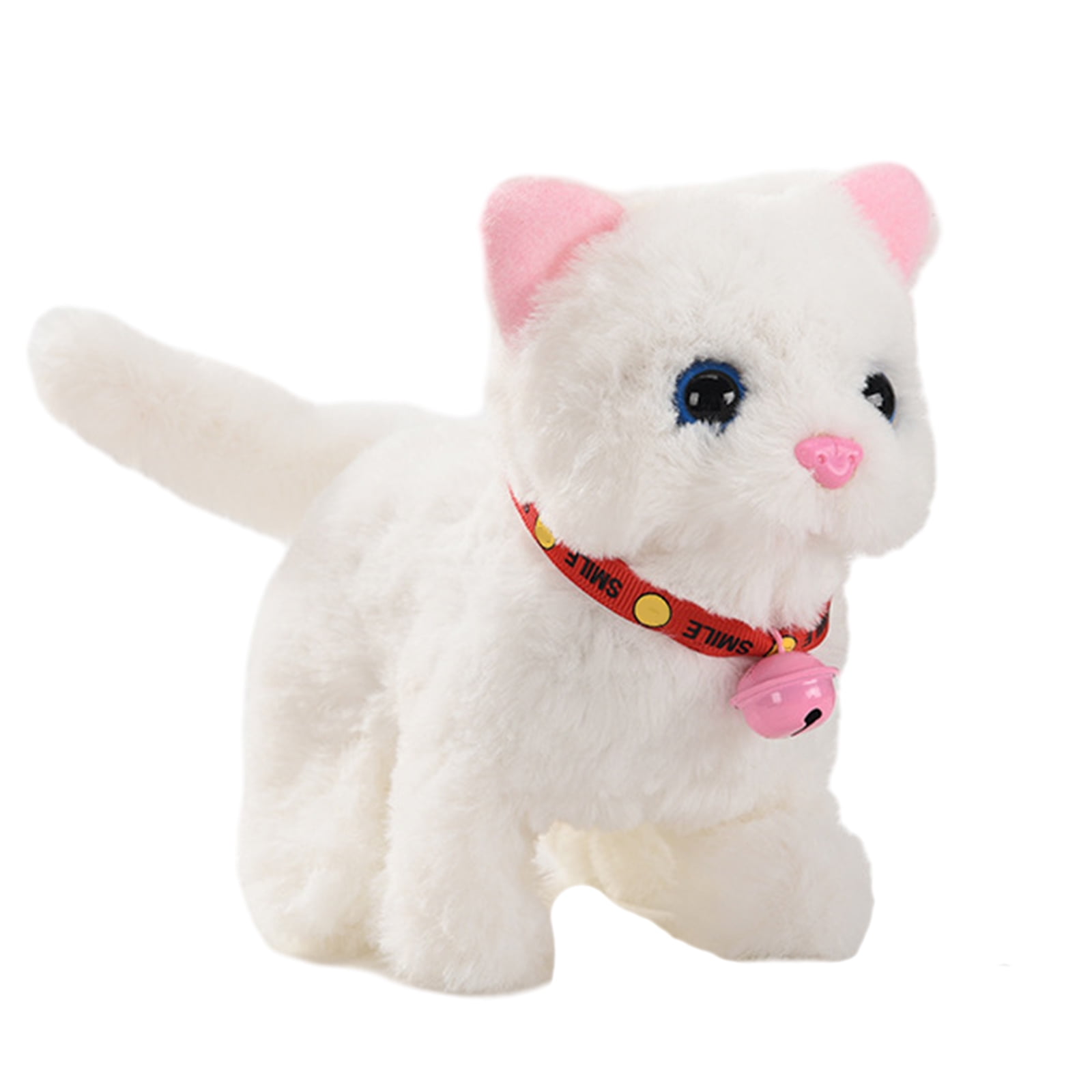 RUISINERY Interactive Plush Cat Toy with Walking and Meowing Realistic ...