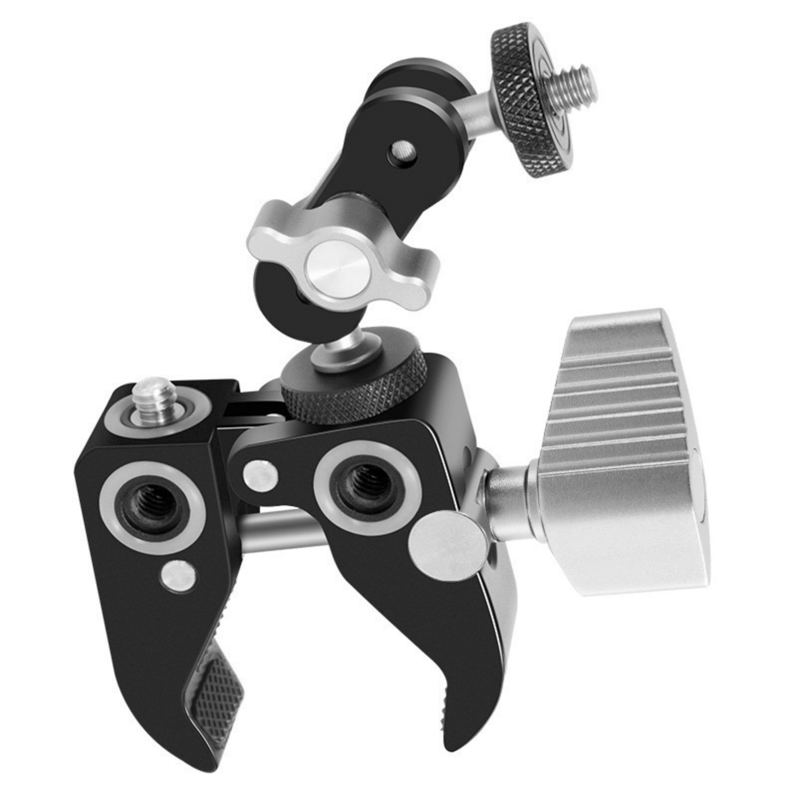 RUISINERY Metal Camera Mount Clamp With 1/4 And 3/8 Thread For Tripod ...