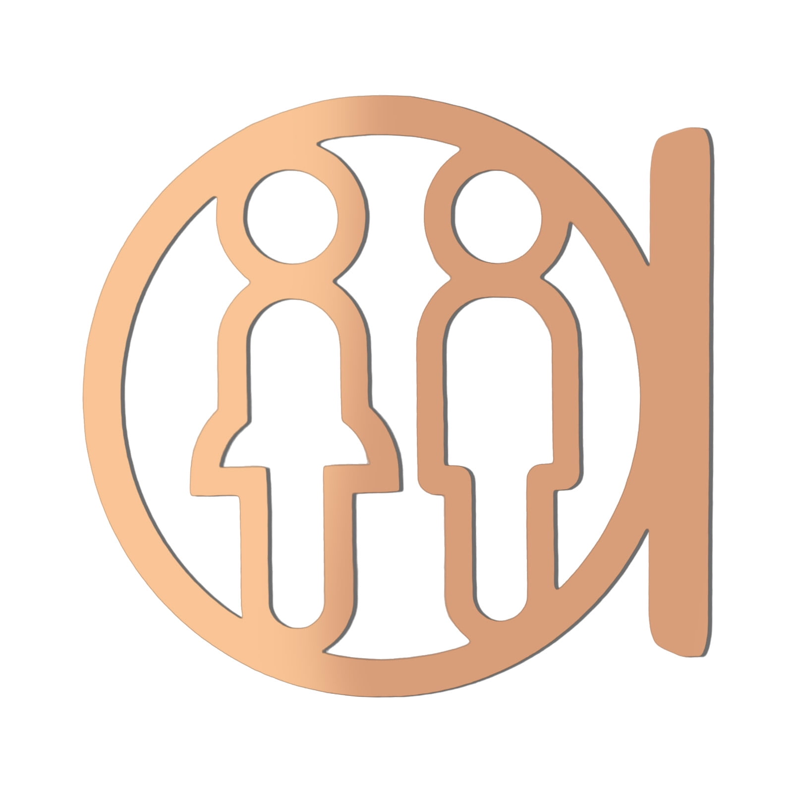 RUISINERY Modern Acrylic Bathroom Sign Elegant Office Restroom Marker ...