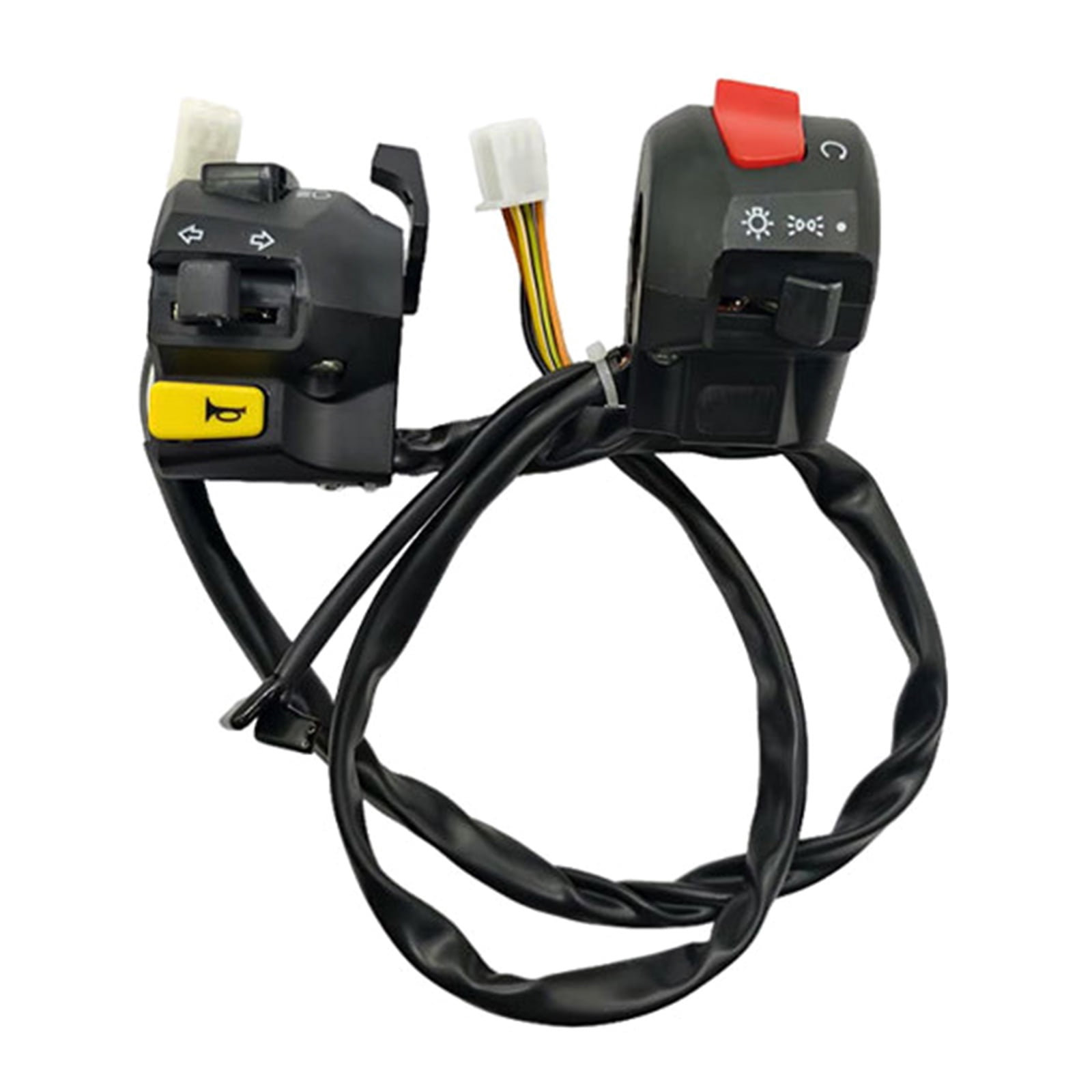 RUISINERY Motorcycle Handlebar Switches Headlight Assembly LED High ...