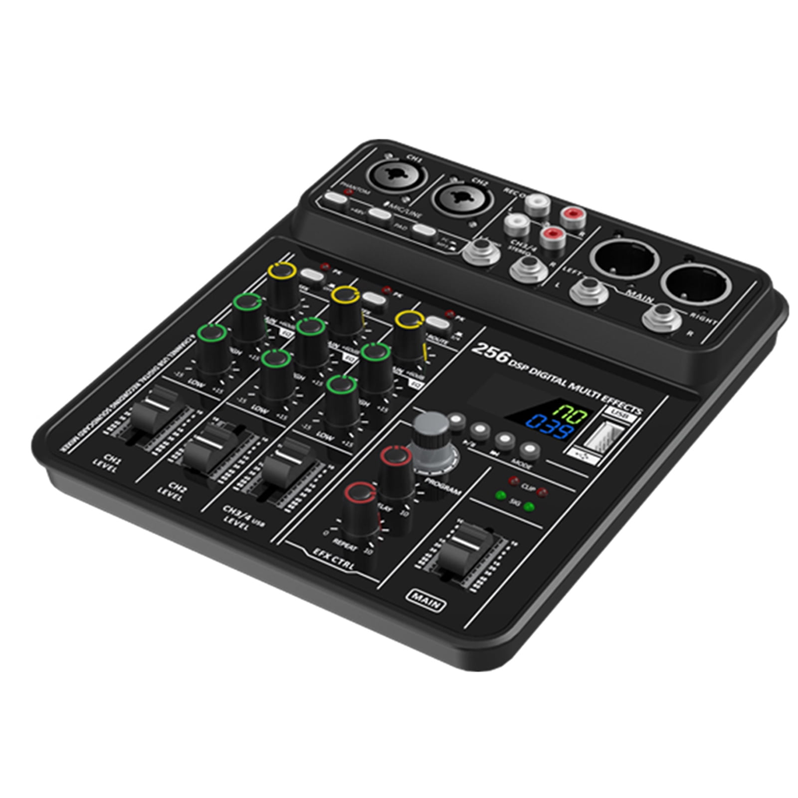 RUISINERY MultiPurpose 4Channel Sound Mixer For Studio Live Streaming ...