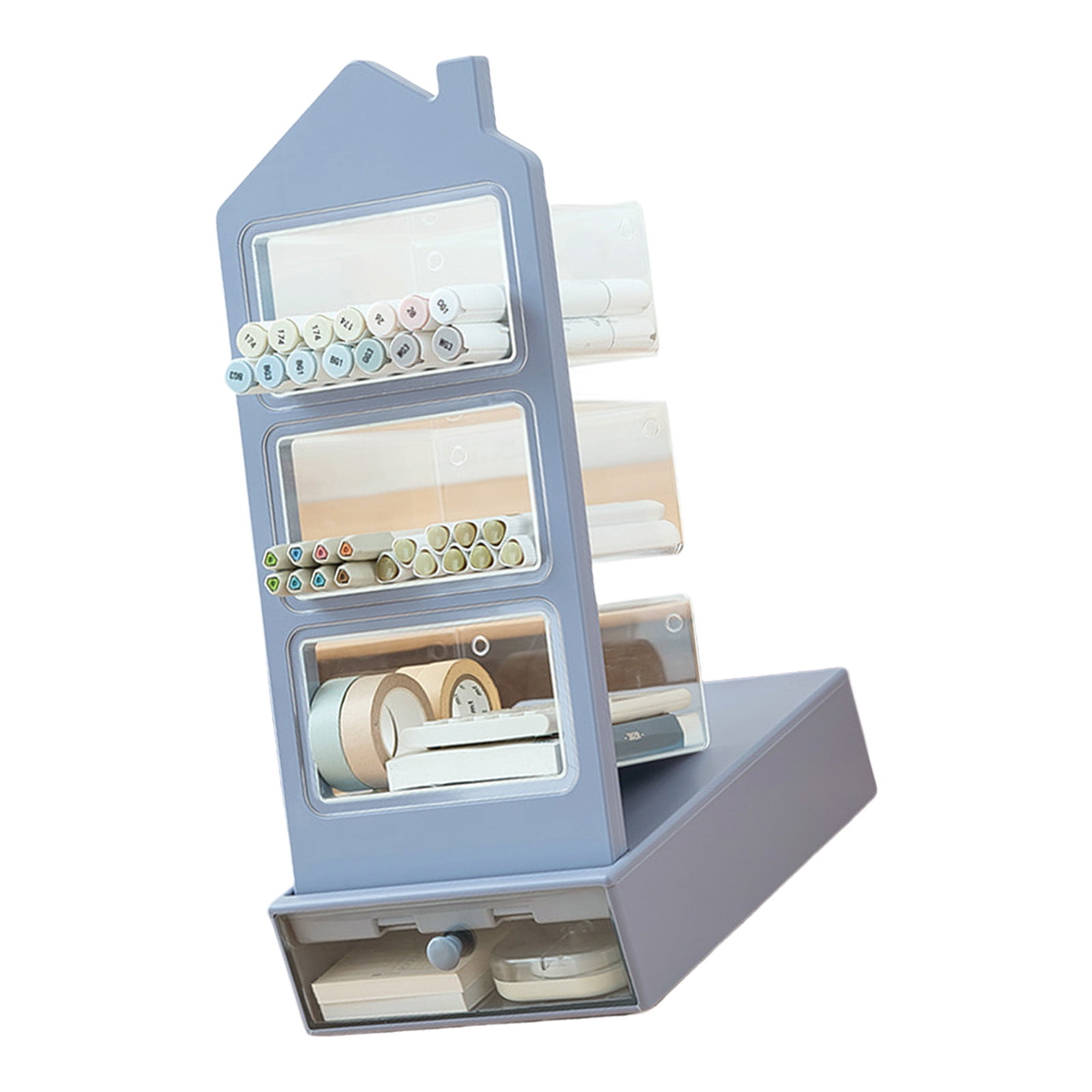 RUISINERY Multifunctional Pen Organizers Desk Organizers with Drawer 3 ...