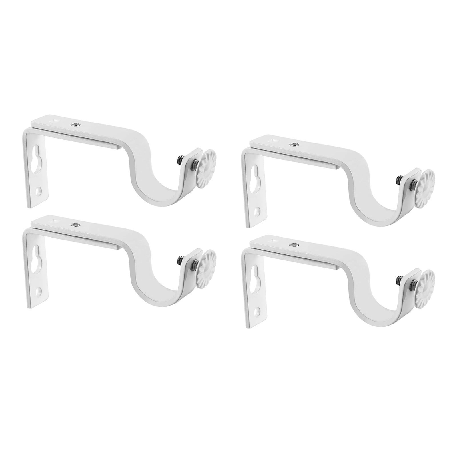 RUISINERY Pack Of 4 Portable Sturdy Curtain Rod Brackets for Rod ...