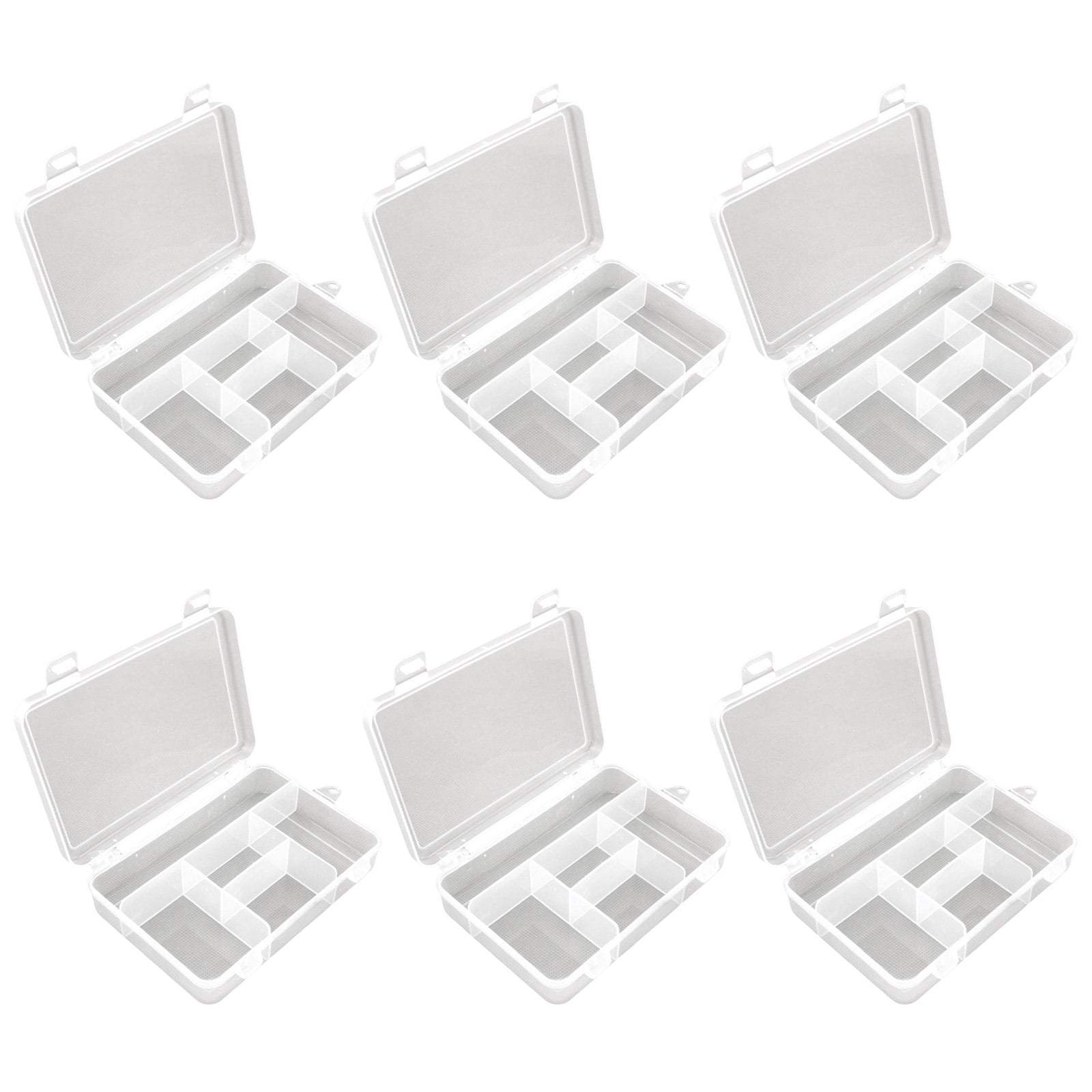 RUISINERY Pack Of 6 Clear Storage Case Clear Compartment Storage Cases ...