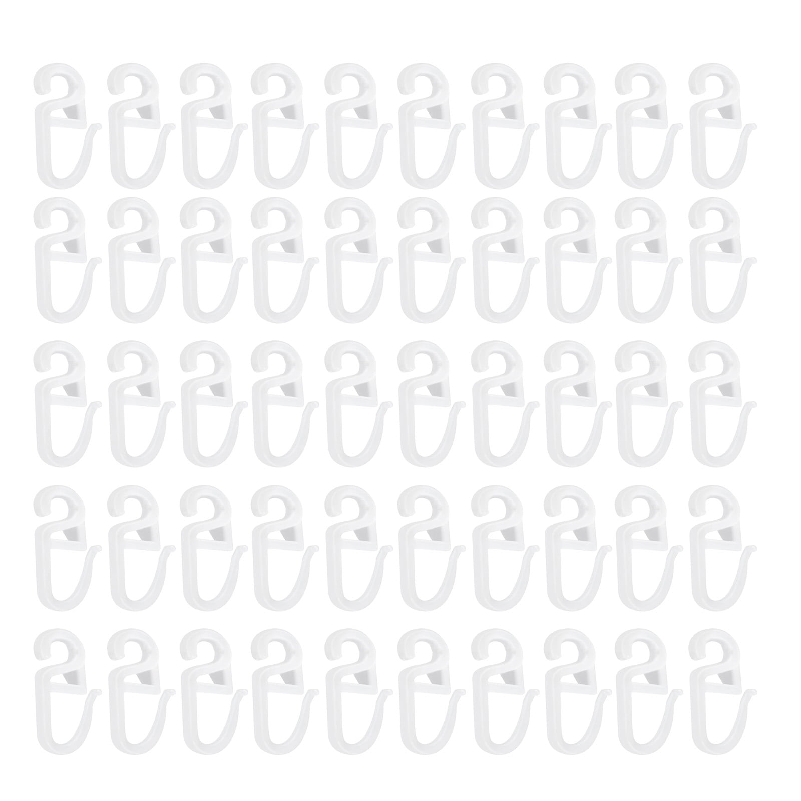 RUISINERY Pack of 50 S Shape Curtain Track Gliders Hooks Smooth Sliding ...