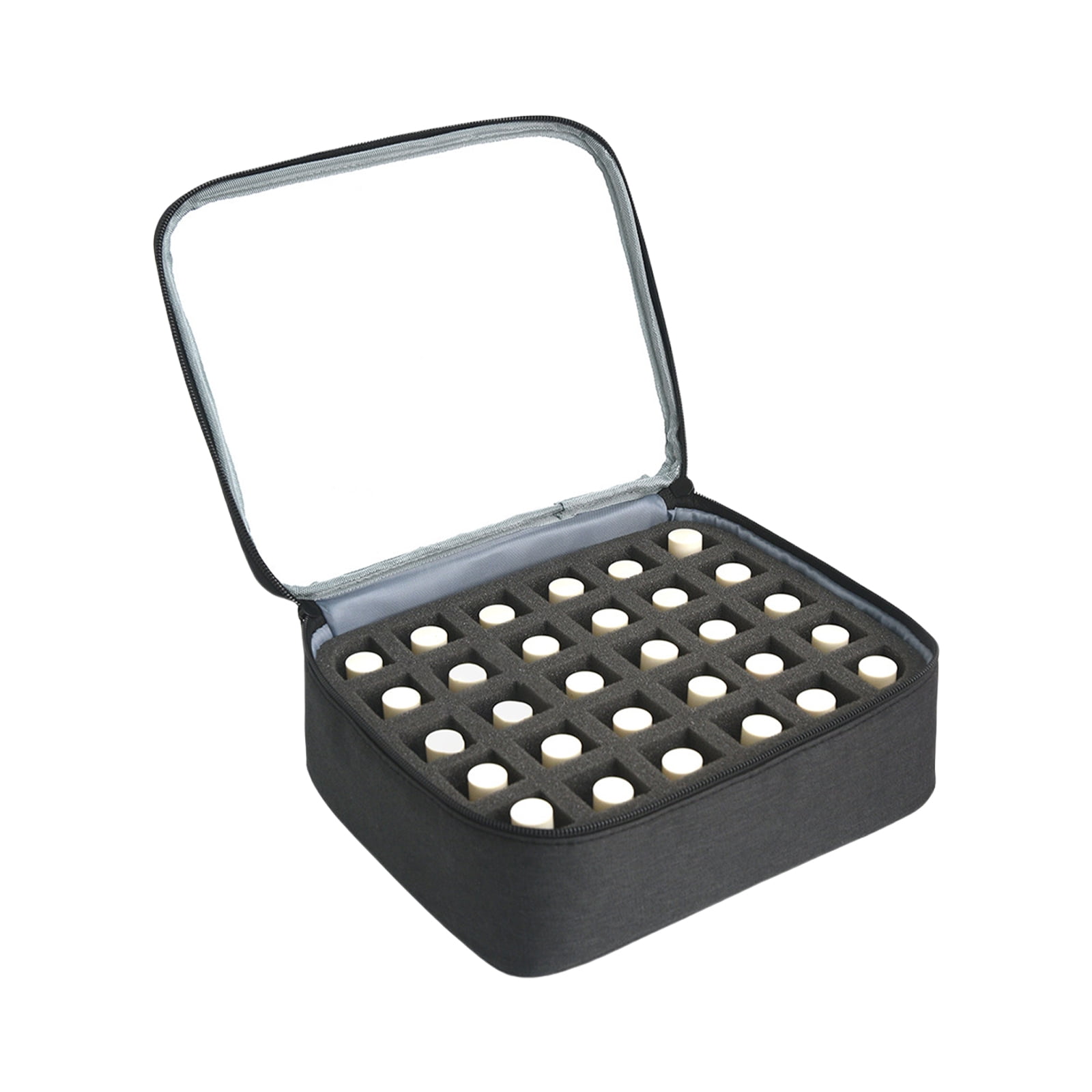 RUISINERY Portable Nails Polished Storage Box 30 Holes Carrying Case ...