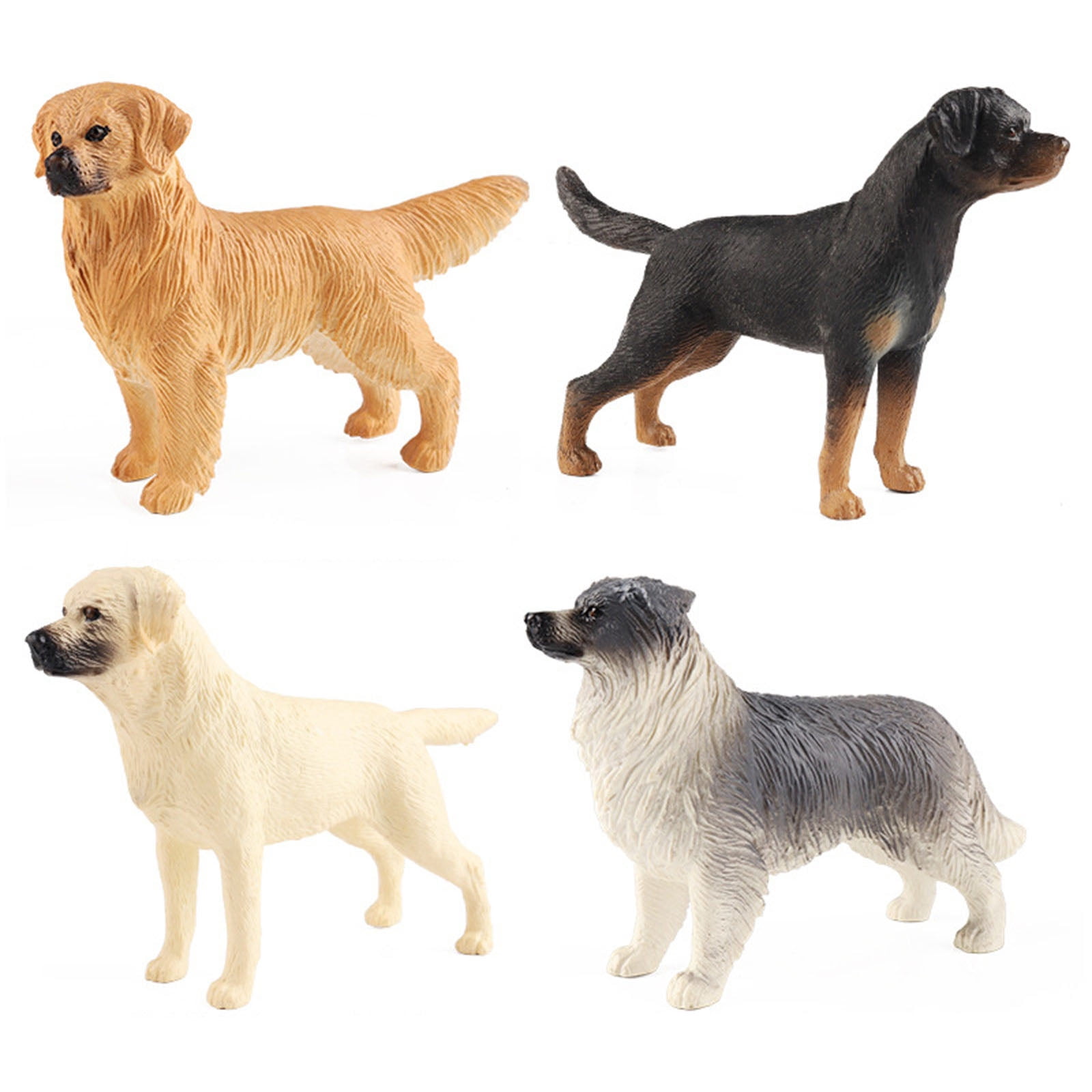 RUISINERY Realistic Puppy Miniatures Desk Ornaments Dog Toy Birthday ...