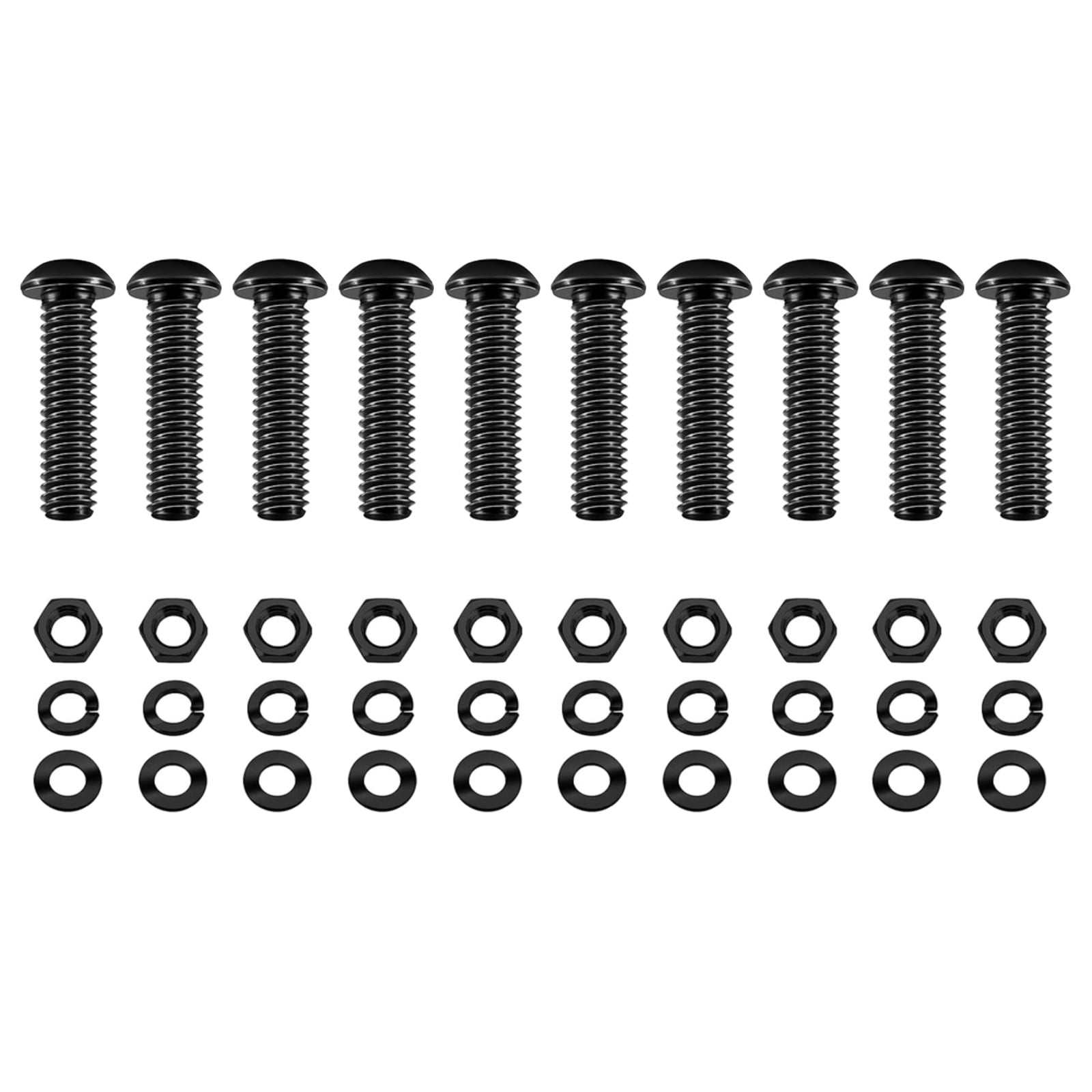 RUISINERY Round Head Screws Steel Hexagonal sockets Bolts with Nut & Washers Set Machine ...