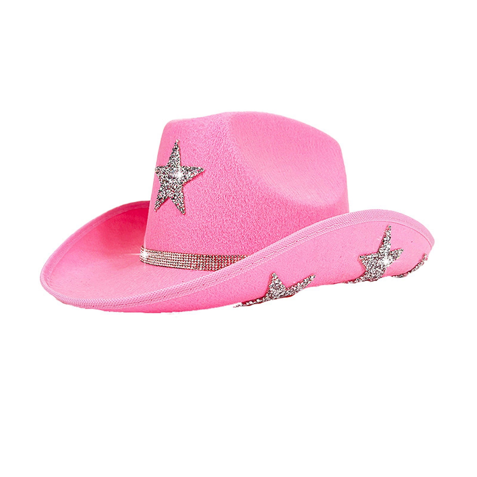 RUISINERY Shining Crystal Star Hat for Women Men Music Festival Hat ...