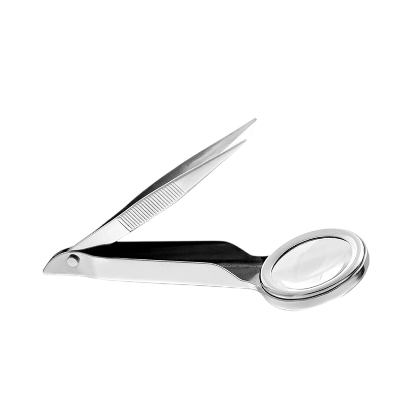 RUISINERY Splinters Eyebrow Tweezers with Magnify Glass Handheld ...