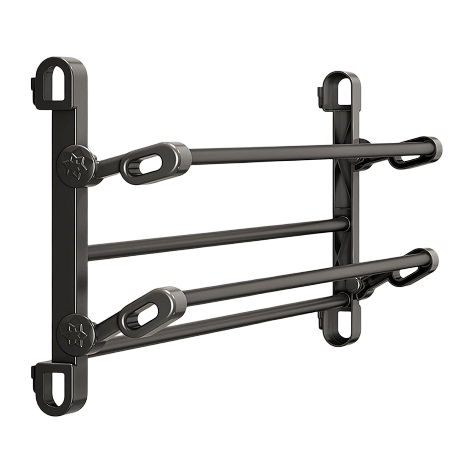 RUISINERY Wall Mounted Folding Shoe Rack 2 Tiers Space Saving Designs ...