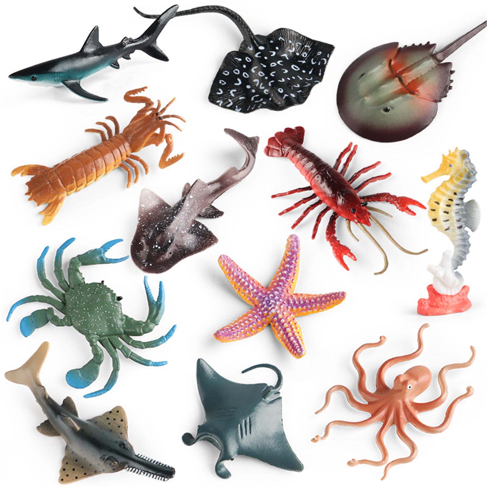 RUISINERY Wildlife Animal Model Realistic Sea Creature Toy for Kids and ...