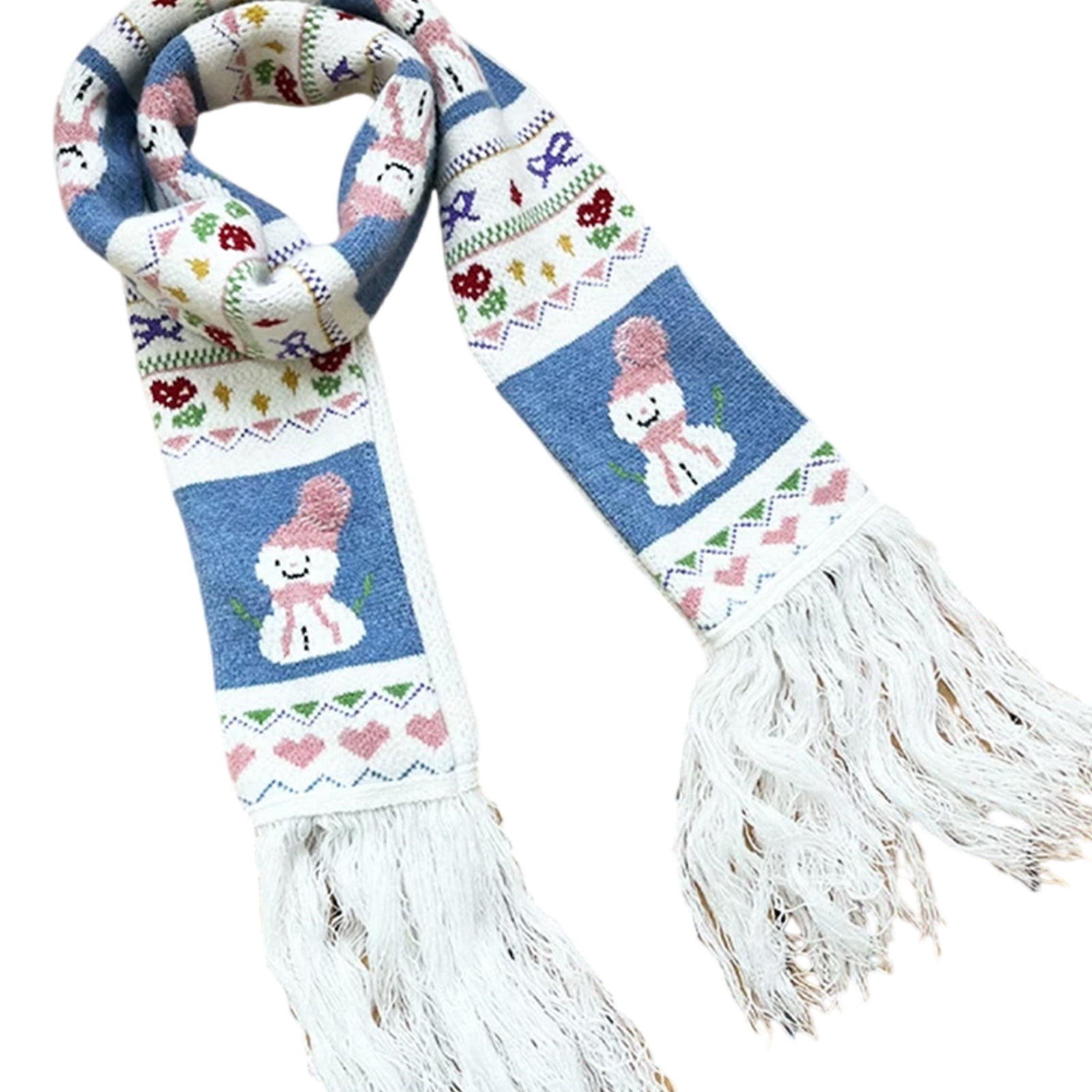 RUISINERY Winter Oversized Scarf Women Soft Warm Neckerchief Snowman ...