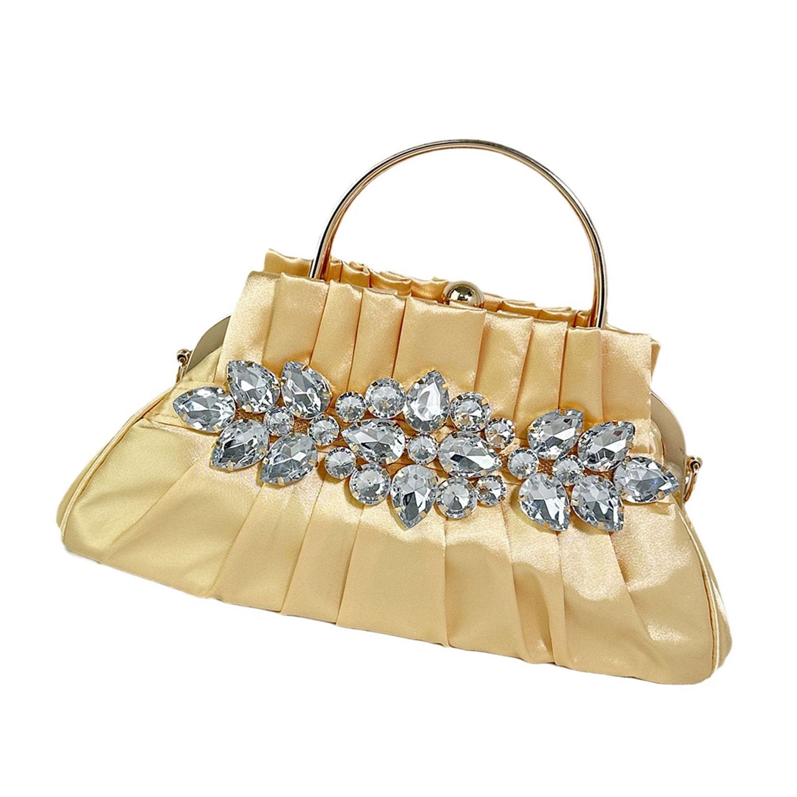 RUISINERY Women Evening Bag Pleated Crossbody Bag Wedding Clutches Bag ...