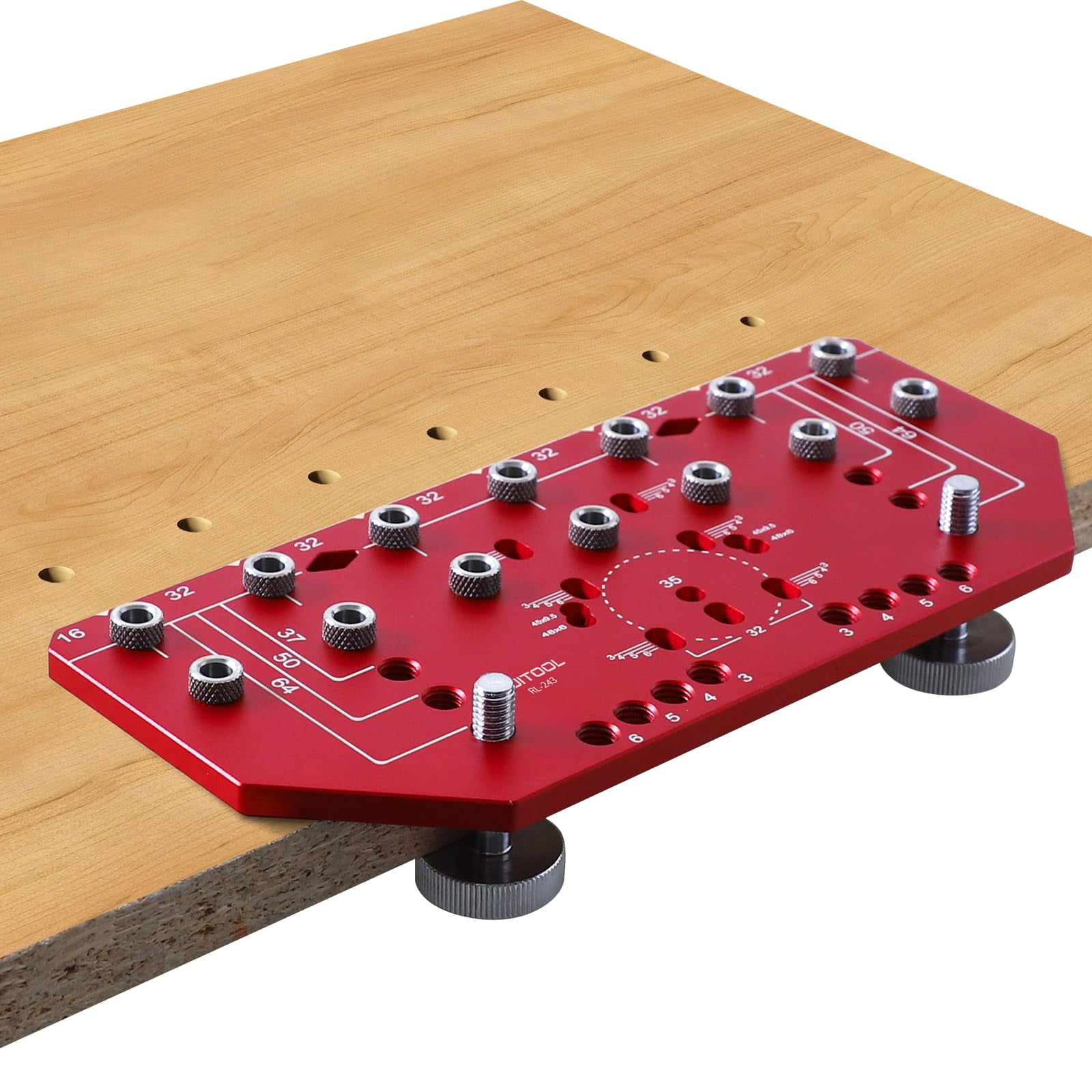 RUITOOL Shelf Pin Jig and Hinge Jig Two-in-One, Self-contained Clamping ...