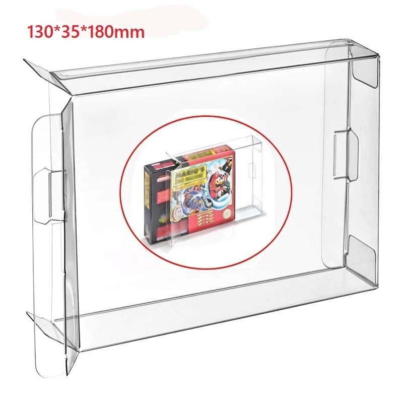 RUITROLIKER 10PCS Box Protector for SNES Clear Plastic Protection Box ...