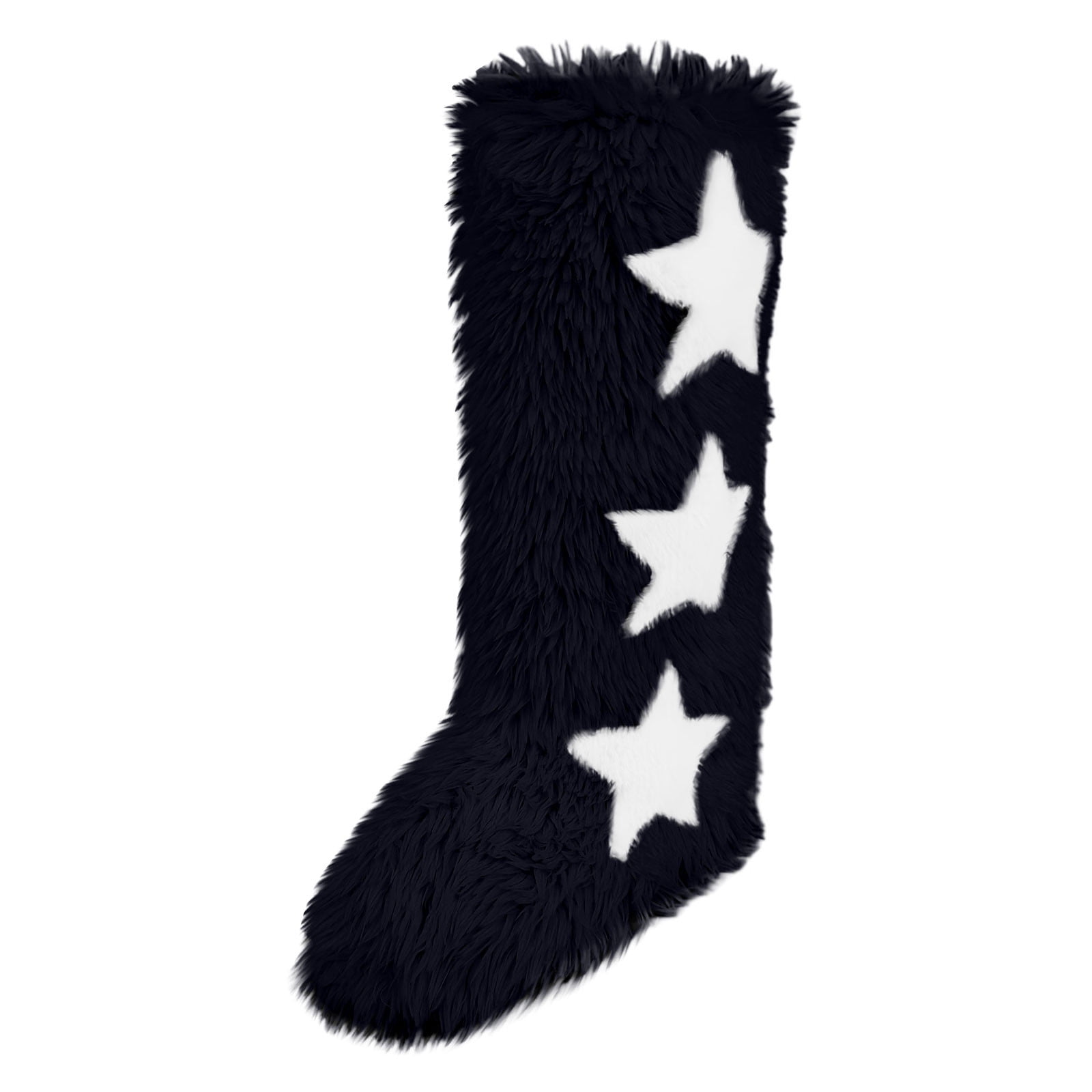 RUIYANQI Women's Fuzzy Star Pattern Knee High Slippers Soft Plush Warm ...
