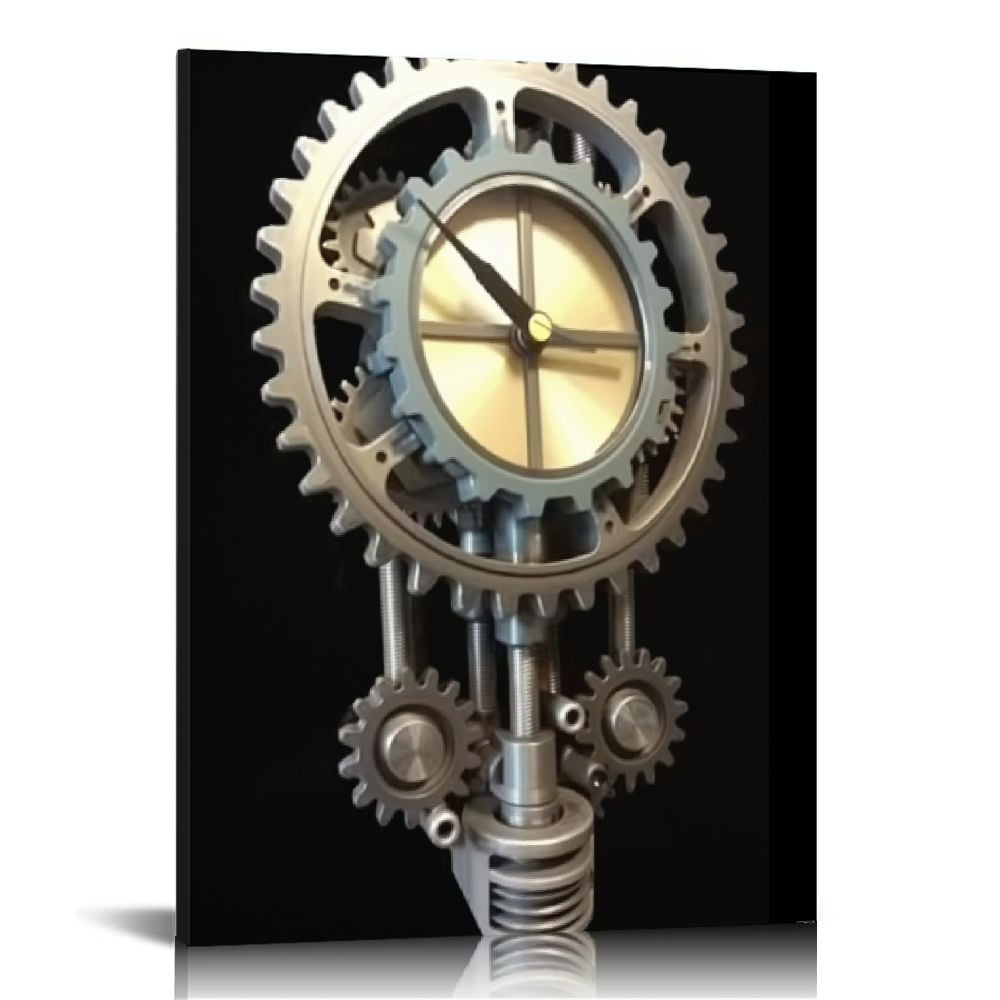 RUIYC Creative Clock, Edition Rotating , Vintage Rotating Moving Gear ...