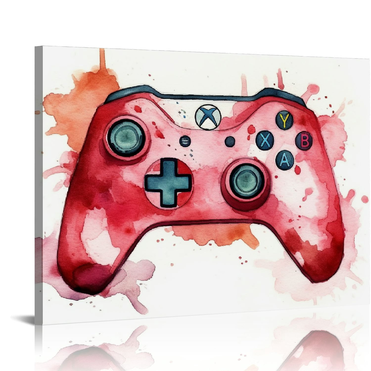 RUIYC Gaming Canvas Posters Game Watercolor Prints Game Controller Wall ...