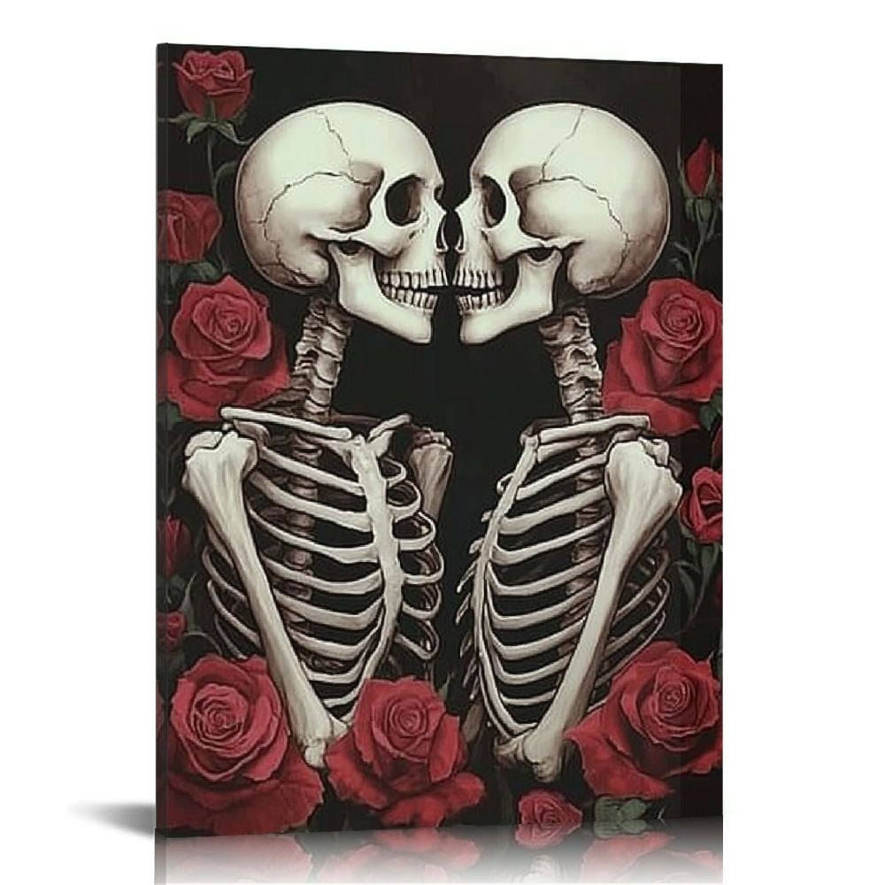 RUIYC Romantic Gothic Wall Art - Goth Wall Decor, Floral Gothic Decor ...