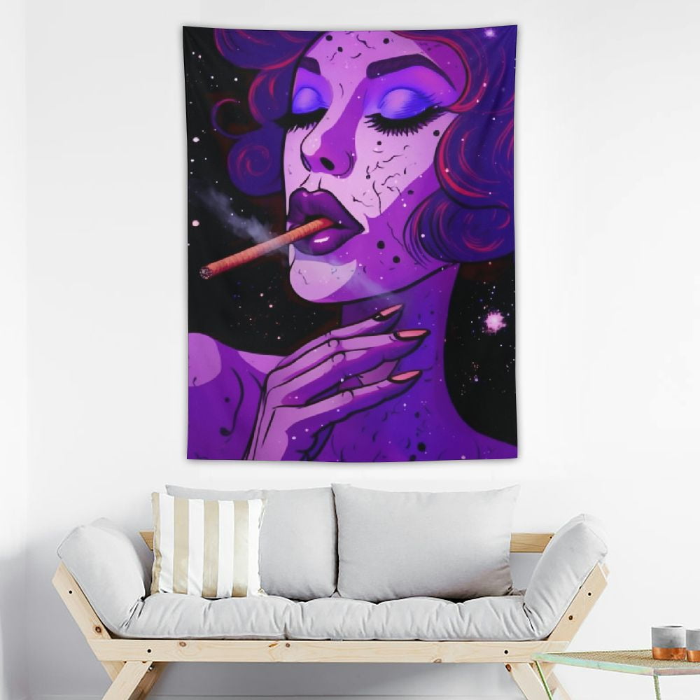 RUIYC Trippy Tapestry Hippie Tapestries Girl Wall Tapestry for Bedroom ...