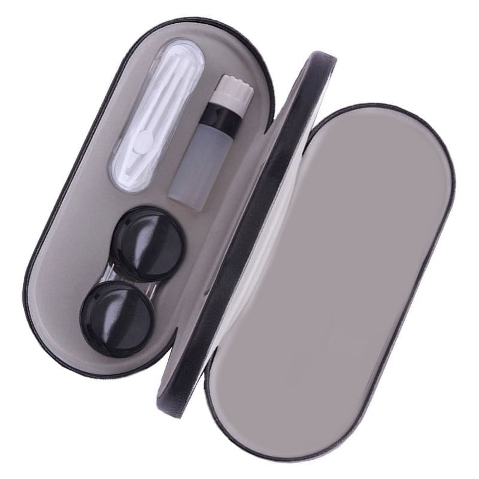 RUIYUNZHUZHU 2 in 1 Double Eyeglass Case,,Portable PU Contact Lens Case ...