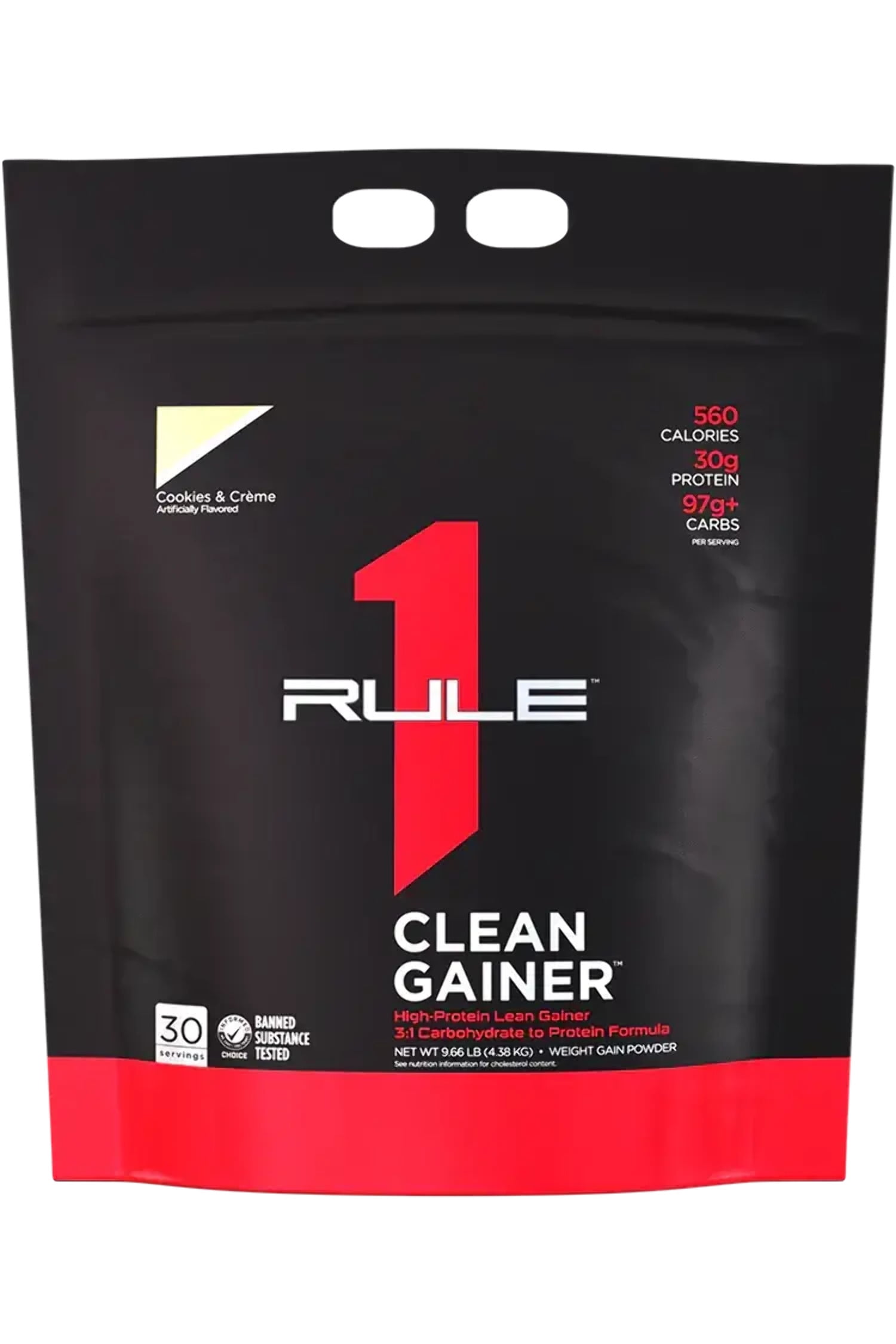 RULE 1 Clean Gainer 30 Serv. Cookies Creme Clean Protein Gainer 9.66lb ...