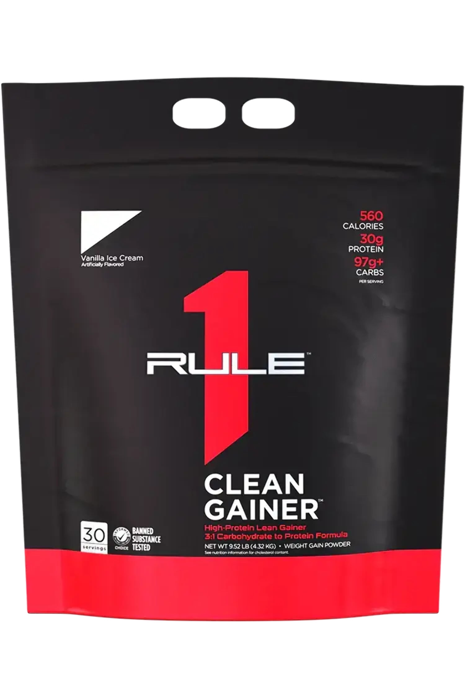 RULE 1 Clean Gainer, Muscle Shake Whey Powder, 30 Serv. Vanilla Ice ...