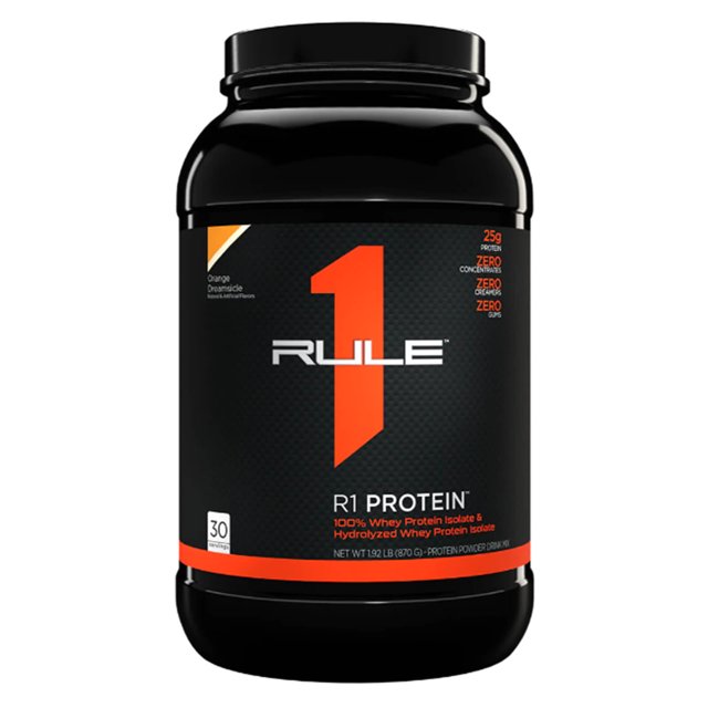 RULE 1 Protein Powder, Whey Isolate Hydrolysate, Orange Dreamsicle, 30 ...