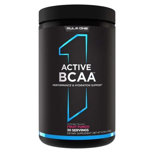 RULE 1 Train BCAAs 30 serv Fruit Punch Stim Free Intra Workout 450g - Walmart.com