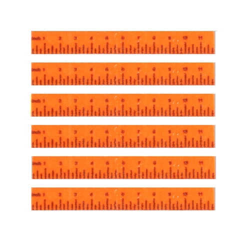 RULER/ORANGE/SET/6 Miniature Scale - Walmart.com