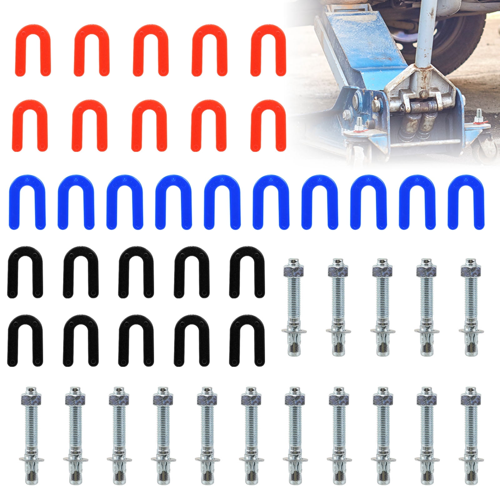 RULLINE 46 Pcs Car Lift Installation Kit for 2 Post & 4 Post Lifts ...