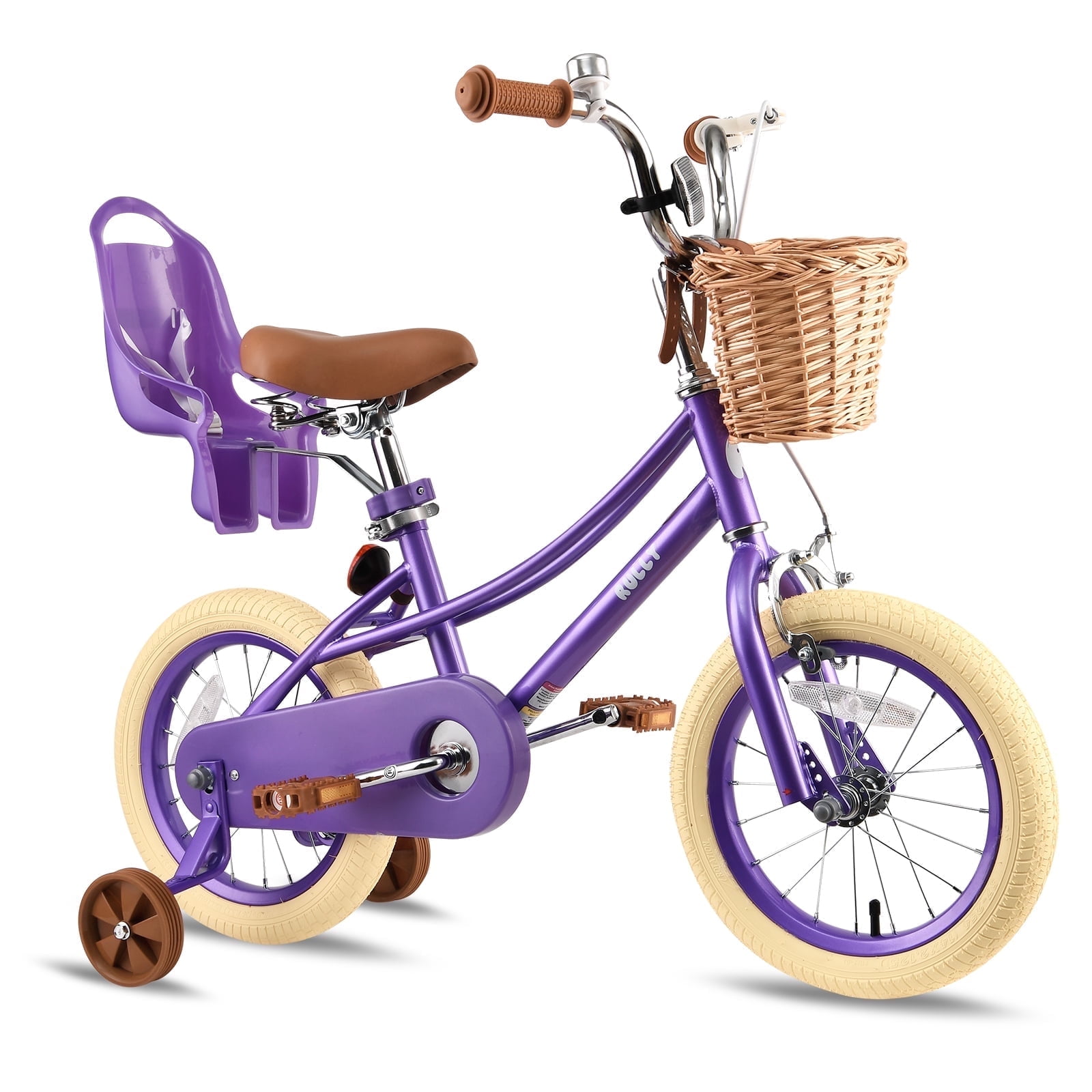 RULLY Kids Bike for Girls, 16 Inch Princess Girls Bicycle with Doll ...