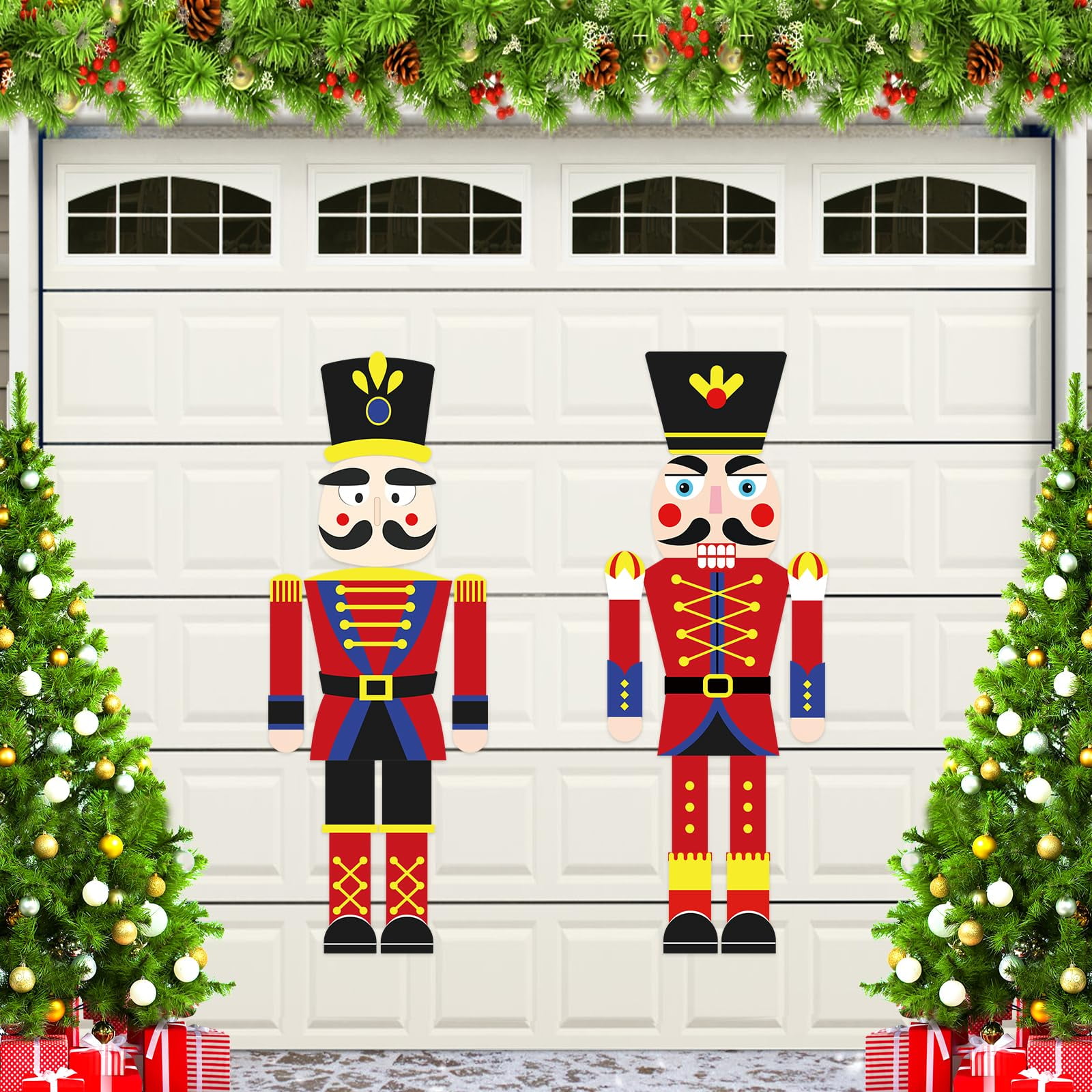 RUMIA 14Pcs Christmas Garage Door Magnets Christmas Nutcracker Garage ...