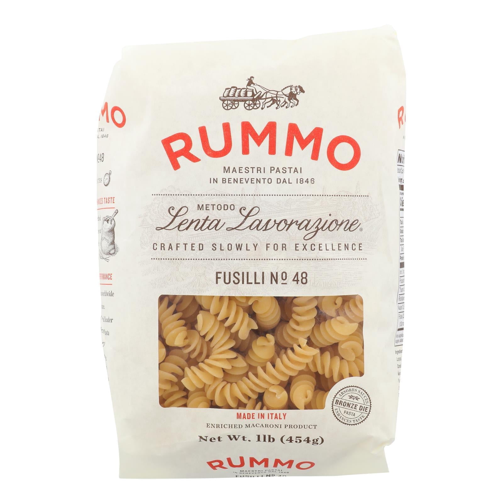 RUMMO Authentic Italian Fusilli Pasta, 1 LB, Case of 12 - Walmart.com