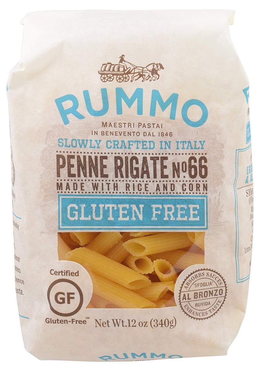 RUMMO: Gluten-Free Penne Rigate Pasta, GMO-Free Brown Rice and Maize, 12 oz Pack Of 12 - Walmart.com