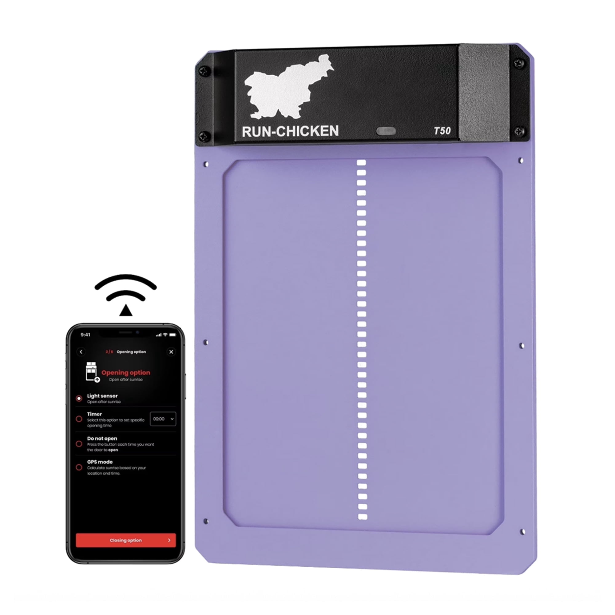 RUN-CHICKEN - T50 Automatic Coop Door (Lavender) - Walmart.com
