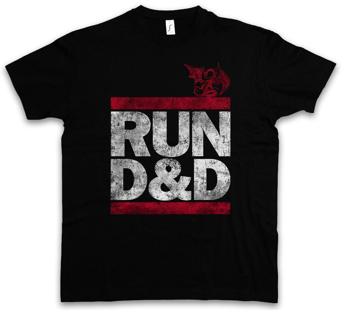RUN D&D T-SHIRT Fun Run Shirt DMC Dungeons & Pen and Paper Dragons RPG ...