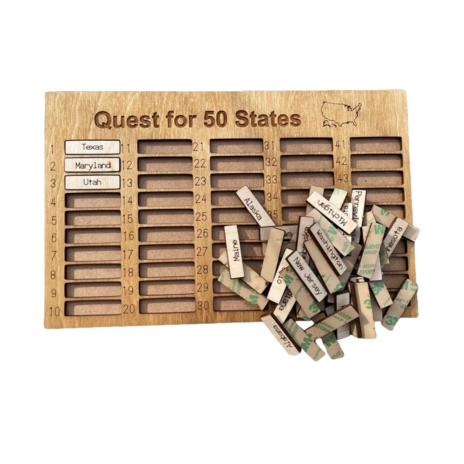 RUN or Visit All 50 States – USA Countdown List with Unique Double ...