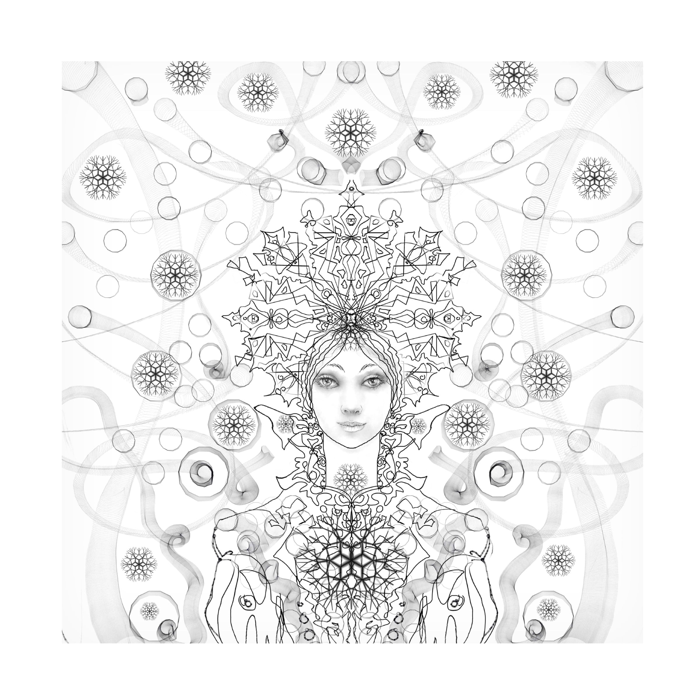 RUNA 'Snowmaid 4 Coloring' Canvas Art - Walmart.com