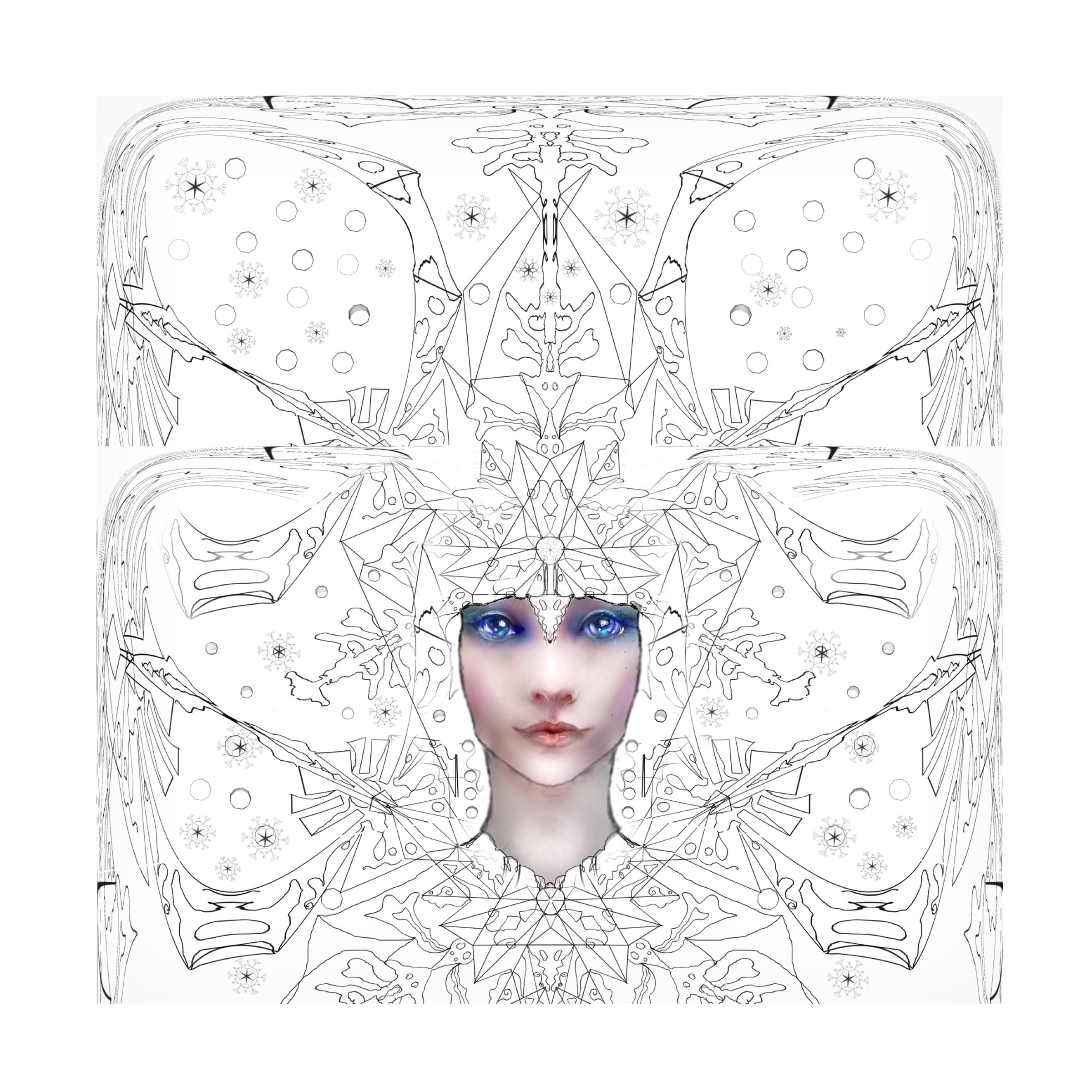 RUNA 'Snowmaid 6 Coloring' Canvas Art - Walmart.com