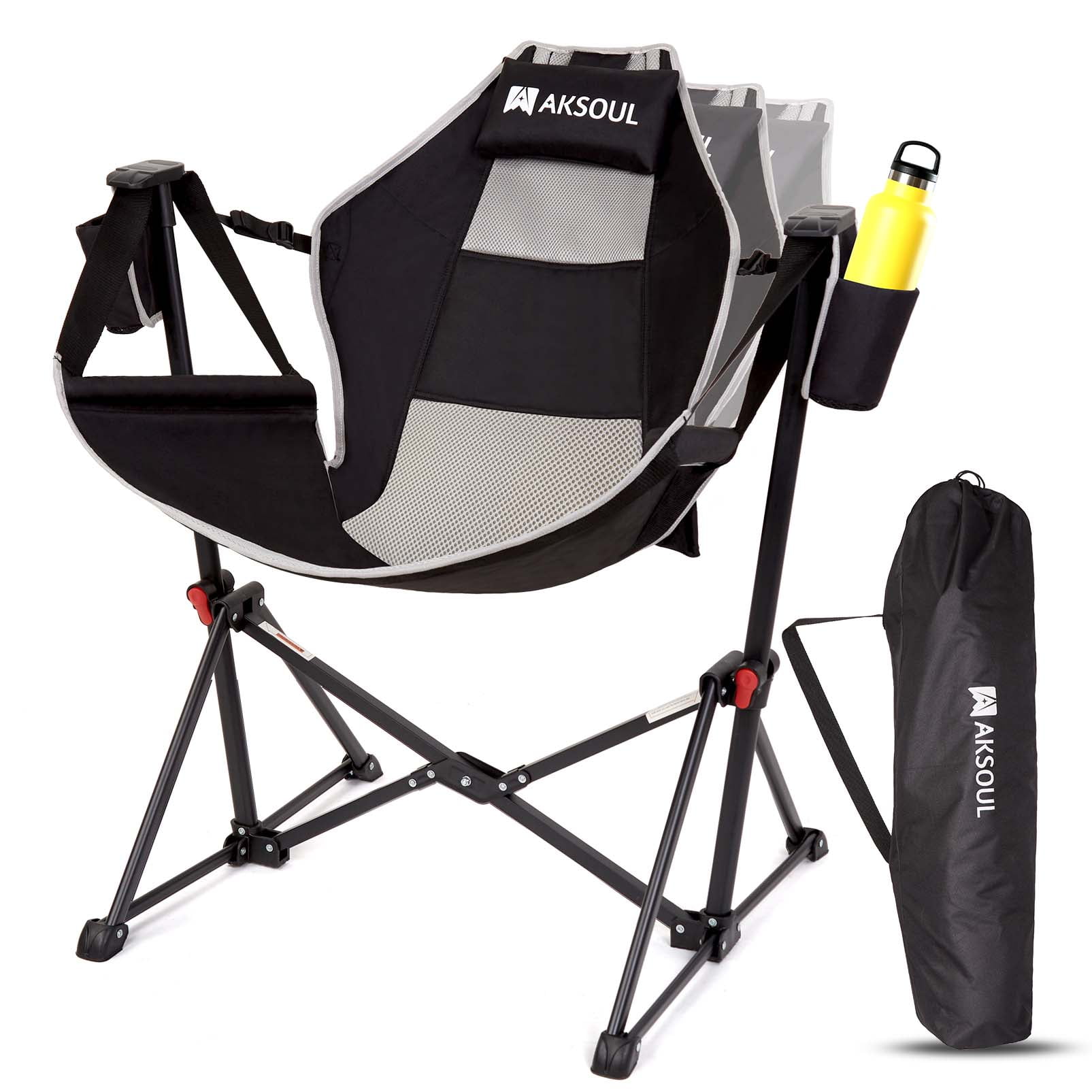 RUNACC Folding Rocking Camping Chair, Portable Hammock Recliner, Heavy ...