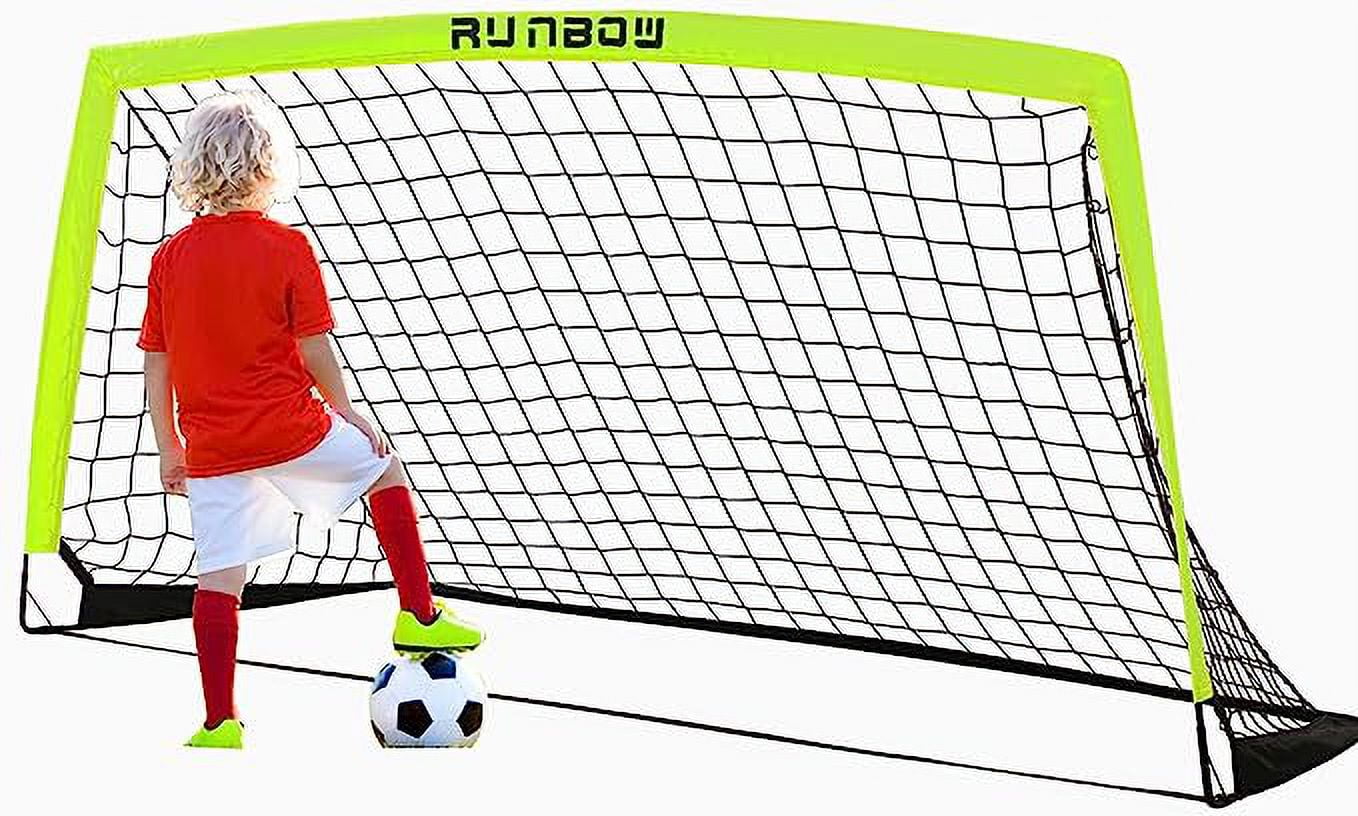 RUNBOW 6x4 ft Portable Kids Soccer Goal for Backyard Practice Soccer ...