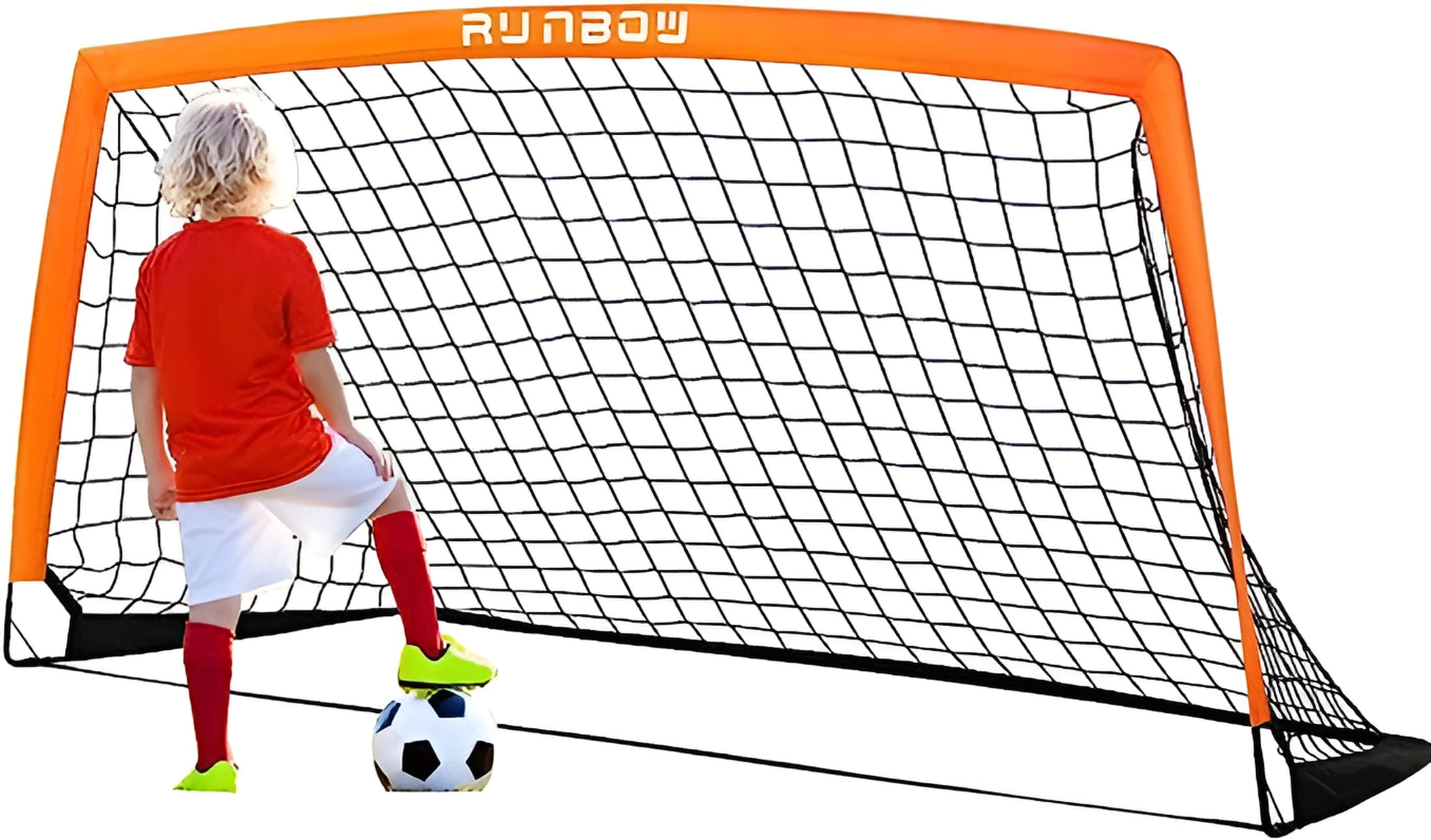 RUNBOW 6x4 ft Portable Kids Soccer Goal: Quick Play, Indoor/Outdoor for ...