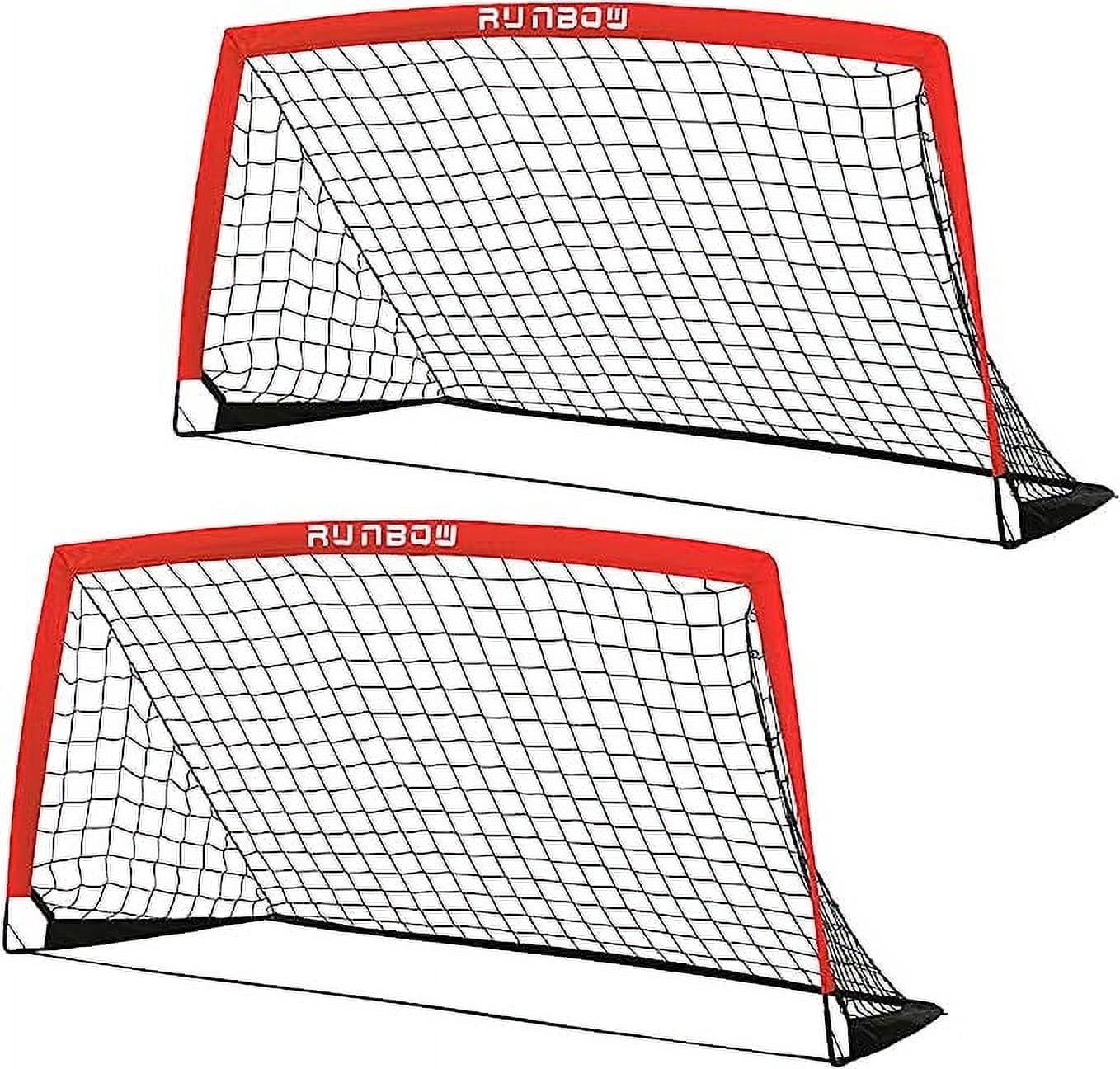 RUNBOW 6x4 ft Kids Quick Play Soccer Goal Set - Portable, Indoor ...